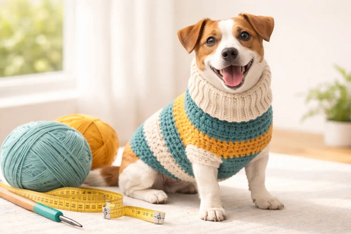 Crochet Dog Sweater Fit Guide: Measure, Choose Size, Adjust Pattern ...